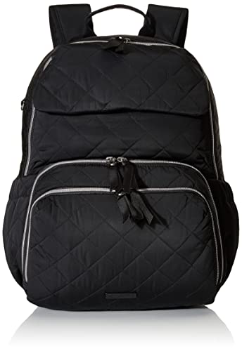 Vera Bradley Performance Twill Backpack Baby Diaper Bag, Black,One Size