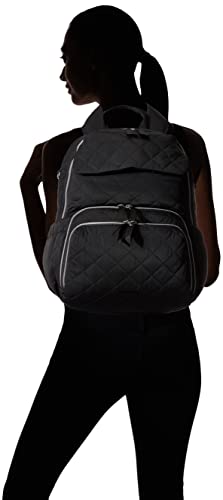 Vera Bradley Performance Twill Backpack Baby Diaper Bag, Black,One Size