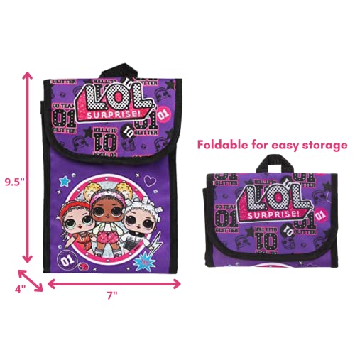 LOL Surprise Purple Back too School Essentials Set for Girls, Purple, Size 16"