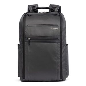 travelpro crew executive choice 3 slim backpack fits up to 15.6 laptops and tablets, men and women, water-resistant, titanium grey