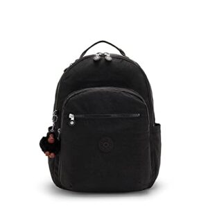 kipling seoul large 15″ laptop backpack true black2