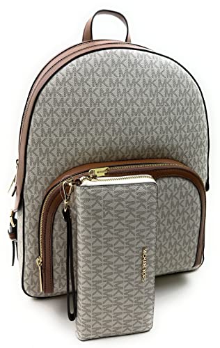 Michael Kors Jaycee Large Backpack School Bag Bundled JST Continental Wristlet Wallet