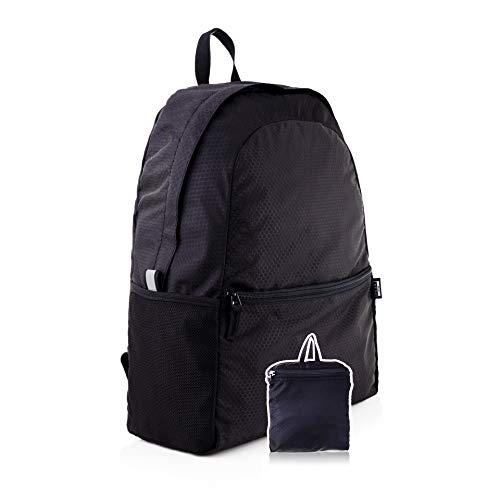 Peak Gear Foldable Backpack - Compact Packable Day Pack - Includes Lifetime Lost & Found ID