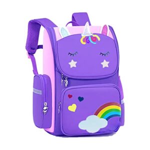 ht honor . trust girls backpack for preschool toddler ,15inch kids backpacks for girls purple bookbags kindergarten children’s school bag