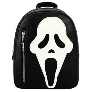 glow in the dark scream ghost face horror movie character black mini backpack