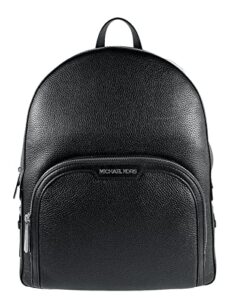 michael kors jaycee large 2 zip pocket backpack leather (black)