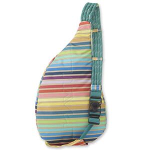 KAVU Original Rope Sling Bag Polyester Crossbody Backpack - Summer Stripe