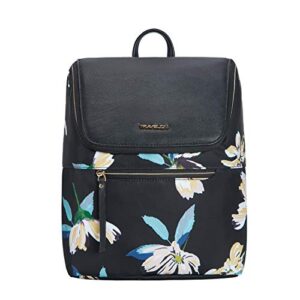 travelon addison-anti-theft backpack, midnight floral, one size