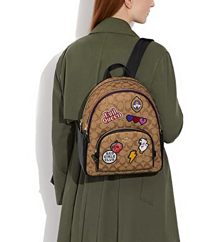 Coach Women's Court Backpack (Signature Canvas - Patches - Villains Motif - Khaki Multi)