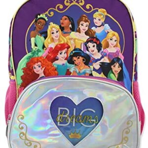 Disney Princess Girl's 16 Inch School Backpack Bag (One Size, Purple/Pink)