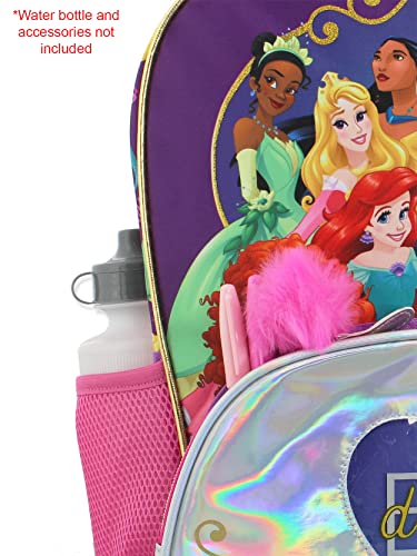 Disney Princess Girl's 16 Inch School Backpack Bag (One Size, Purple/Pink)