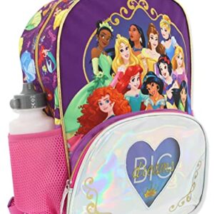 Disney Princess Girl's 16 Inch School Backpack Bag (One Size, Purple/Pink)