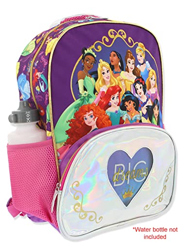 Disney Princess Girl's 16 Inch School Backpack Bag (One Size, Purple/Pink)