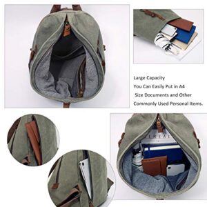 Canvas Vintage Backpack – Large Casual Daypack Outdoor Travel Rucksack Hiking Backpacks for Men Women