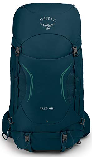 Osprey Kyte 46 Women's Backpacking Backpack, Ice Lake Green, X-Small/Small