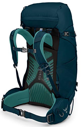 Osprey Kyte 46 Women's Backpacking Backpack, Ice Lake Green, X-Small/Small