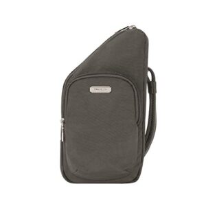 travelon bag, smoke, compact crossbody