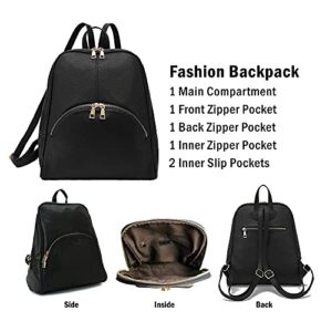 Scarleton Backpack Purse for Women, Purses for Women, Women Backpack Purse, Top Handle Mini Backpack, Travel Backpack, H160801 - Black