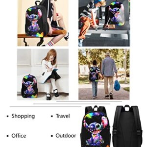 Cute Anime Backpack 17 Inch Large Capacity Multifunction Backpacks Lightweight Sports Travel Laptop Bag Daypack Gifts