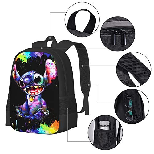 Cute Anime Backpack 17 Inch Large Capacity Multifunction Backpacks Lightweight Sports Travel Laptop Bag Daypack Gifts