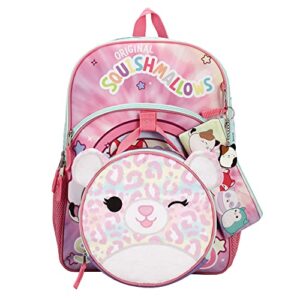 squishmallows michaela cheetah 5-piece backpack set