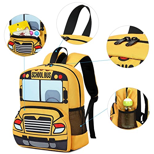 Toddler Backpack Boy Girls Preschool School Bus Bookbag Kindergarten 3D Daycare Bags Lunch Box