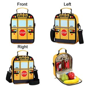 Toddler Backpack Boy Girls Preschool School Bus Bookbag Kindergarten 3D Daycare Bags Lunch Box