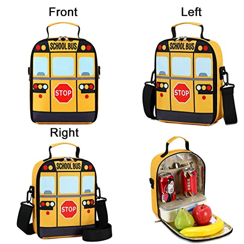 Toddler Backpack Boy Girls Preschool School Bus Bookbag Kindergarten 3D Daycare Bags Lunch Box