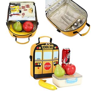 Toddler Backpack Boy Girls Preschool School Bus Bookbag Kindergarten 3D Daycare Bags Lunch Box