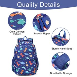 CLUCI Kids Backpack Elementary School Bags Preschool Toddler Boys Girls Bookbags Cute Gifts Blue Dinosaur