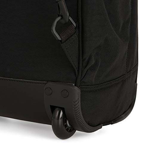 Kipling Women's Gaze Large Rolling, Durable, Wheeled Backpack with Adjustable Shoulder Straps, Nylon Book Bag, True Black