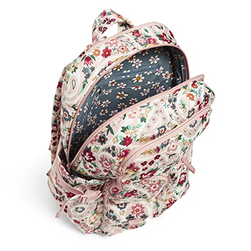 Vera Bradley womens Cotton Utility Large Backpack Bookbag, Prairie Paisley - Recycled Cotton, One Size US