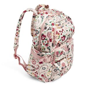 Vera Bradley womens Cotton Utility Large Backpack Bookbag, Prairie Paisley - Recycled Cotton, One Size US