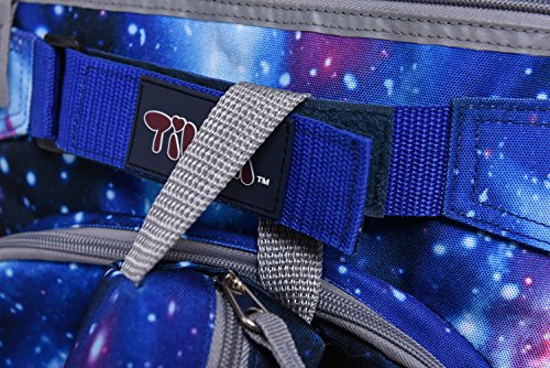 Tilami Rolling Backpack 18 inch Boys and Girls Laptop Backpack, Galaxy