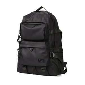 Simple Mens Backpacks for Working with Laptop Compartment,Camping Rucksack School Backpack Bookbag for Men College Students,Lightweight Durable Hiking Travel Computer Bag Fits 15.6 Inch Notebook,Black