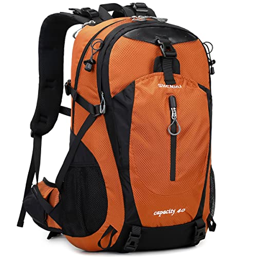 SHENHU Hiking Backpack 40L Waterproof Daypack Outdoor Sport Trekking,Camping Backpack for Men Women Orane