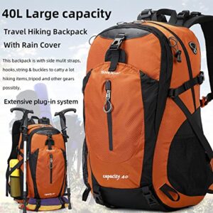 SHENHU Hiking Backpack 40L Waterproof Daypack Outdoor Sport Trekking,Camping Backpack for Men Women Orane