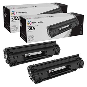 ld products compatible toner cartridge replacements for hp 35a (black, 2-pack) for use in laserjet: p1002, p1005, p1006, p1007 & p1008