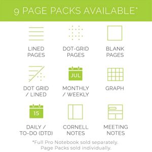 Rocketbook New Pro Lined Page Pack | Scannable Pro Pages for To Do Lists and Agendas - Write, Scan, Erase, Reuse | 20 Sheets | Letter Size: 7.8 in x 10.5 in