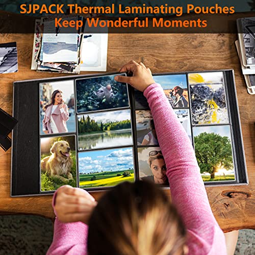 SJPACK Thermal Laminating Pouches, 9 x 11.5 Inches Laminating Sheets, 3 mil Thick Laminate Sheets, 500 Pack,Clear