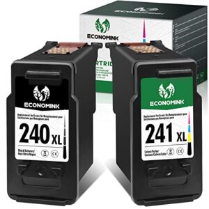 240 and 241 black color combo pack, remanufactured ink cartridge replacement for canon pg-240 xl cl-241 xl for pixma mg4220 mg3122 mx472 mx452 mg3220 mg3120 mg2120 mg3520 mx532 mg3600 ts5120 mg3620