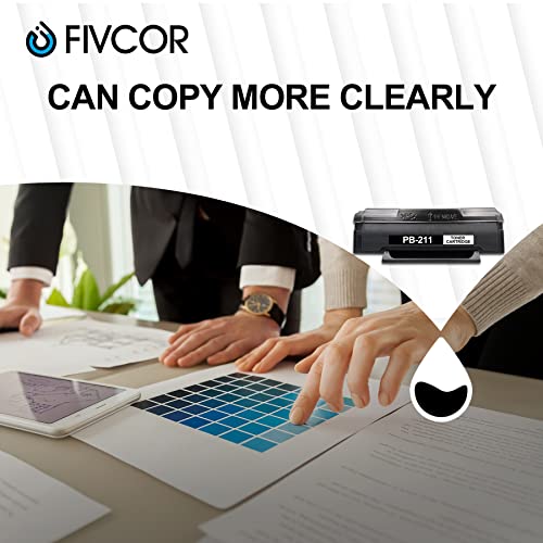 FIVCOR PB-211 PB-211EV Remanufactured Black Toner Cartridge for Pantum PB211 PB 211 P2502W M6602NW M6552NW P2200 P2500W M6550 M6550N M6550W M6600 M6600N M6600W P2207 P2500(1 Pack), 29cm*9cm*16.5cm