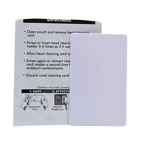 CR80 Cleaning Cards, Dual Side Card Reader Cleaner, POS Swipe Terminal Cleaning Cards CK-CR80 (50pcs)