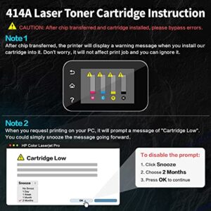 414A Toner Cartridge (with CHIP) Replacement for HP 414A 414X W2020A W2021A W2022A W2023A for HP Color Pro MFP M479FDW M454DW M479FDN M454DN M479DW M480F Printers (Black Cyan Magenta Yellow, 4-Pack)