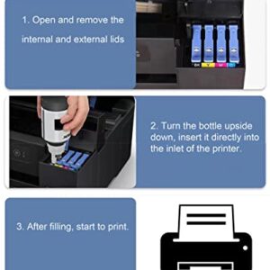 T502 502 Ink Ultra-high Capacity Refill Ink Bottle Color Combo Pack for Epson ET-2850 ET-3830 ET-3850 ET-2760 ET-3760 ET-15000 Printer (4 Pack)