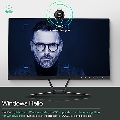 Yealink UVC30 4K USB Camera wtih Auto Framing Webcam 4k with Windows Hello Support Teams Certified 120° View Desktop Webcam with Microphone Ultra HD 4K Webcam for PC for Gaming and Recording