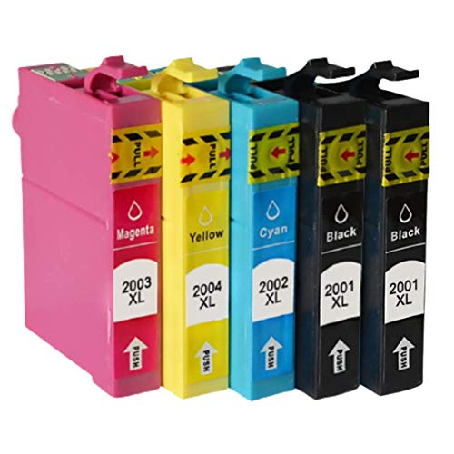 InkArt Remanufactured Ink Cartridge Replacement for Epson 200XL 200 XL T200XL to use with XP-200 XP-300 XP-310 XP-400 WF-2520 WF-2530 WF-2540 Printer (2BK, 1C , 1M, 1Y) 5 Packs