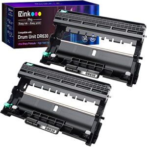 e-z ink pro dr630 compatible drum unit replacement for brother dr630 dr-630 dr 630 to use with hl-l2300d hl-l2340dw hl-l2360dw hl-l2380dw dcp-l2540dw dcp-l2540dw mfc-l2705dw mfc-l2707dw (2 black)