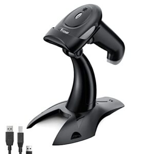 eyoyo wireless barcode scanner, 3-in-1 bluetooth barcode scanner for inventory, cordless vibration 1d 2d qr code scanner, handheld wireless barcode reader for windows ios and computers