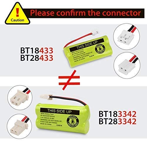 QTKJ BT183342 BT166342 BT266342 BT283342 BT162342 BT262342 Cordless Phone Battery for AT&T CL4940 EL52300 CL80113 CL80111 CL80112 VTech CS6114 CS6419 CS6719 CS6649 DS6151 Handset (Pack of 3)